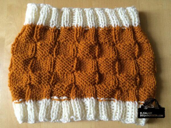 Cuello tipo buff en damero, incluyo patrón en castellano – El Calaix de ...